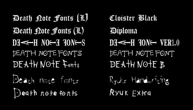 데스노트 폰트 공유 ̮ : 네이버 블로그