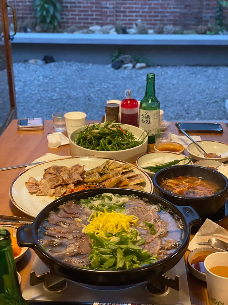 용산 한식 한옥뷰 해장국 수육 소주 맛집 모임장소 추천 ‘서울목해장국 네이버 블로그