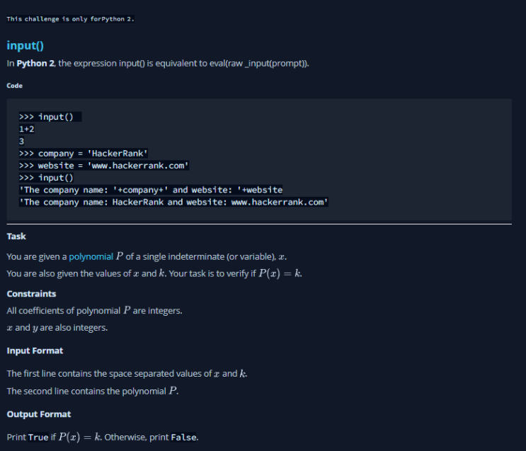 Python HackerRank 문제 54 - Input() : 네이버 블로그