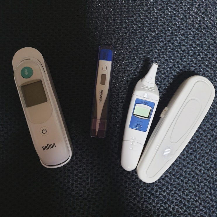 아기 체온계 내돈내산 비교 휴비딕 브라운 귀 적외선 겨드랑이 체온계 네이버 블로그