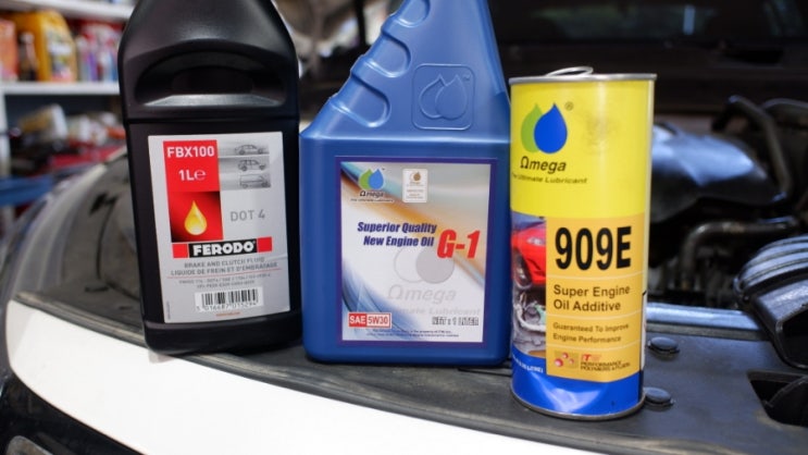 더뉴 K5 TF 2.0 T-GDI OMEGA G-1 5W30 909E 오메가 엔진오일 FERODO DOT4 브레이크오일 ...