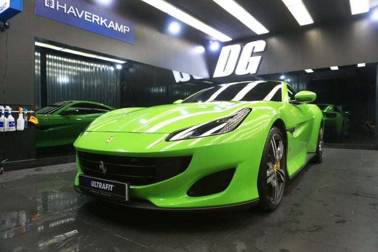 레이즈 리자드 그린 페라리 포르토피노 일산 랩핑 모터빌리지 : 네이버 블로그