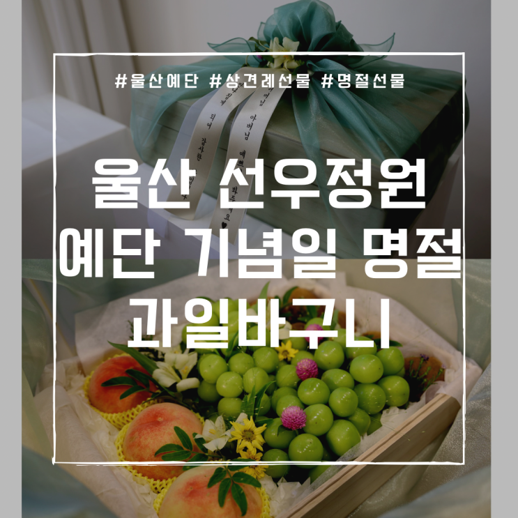 울산 선우정원 과일바구니 명절 추석 첫인사 상견례 기념일 선물 추천 네이버 블로그