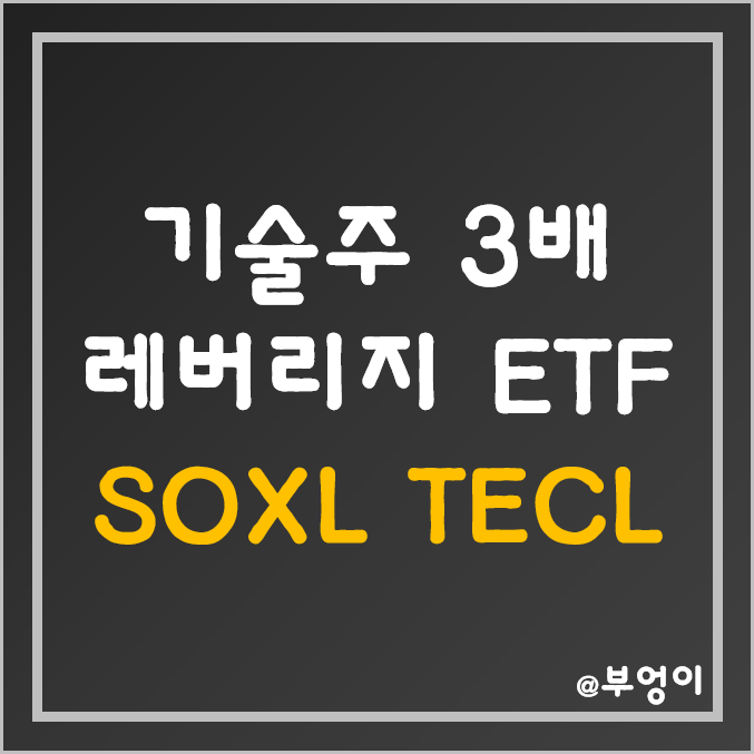 미국 기술주 3배 레버리지 ETF - SOXL, TECL 주가 및 10년 수익률 : 네이버 블로그