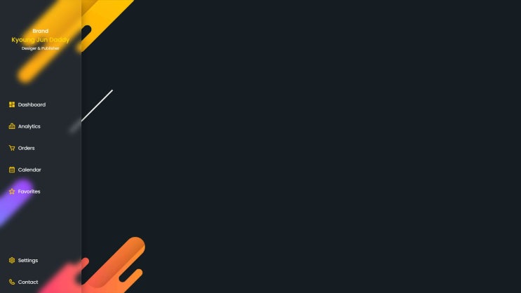 디자이너경준아빠의 웹퍼블리싱 : Glassmorphism Sidebar~^^ : 네이버 블로그