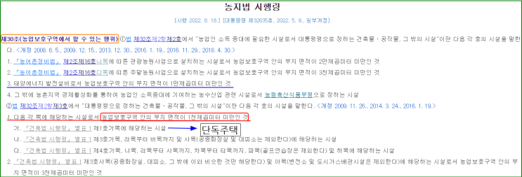 농업진흥지역 중 농업보호구역에서 할 수 있는 행위와 면적 제한 네이버 블로그