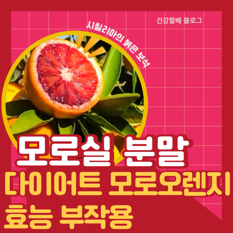모로실 분말 가루 다이어트 모로오렌지 효능 부작용 네이버 블로그