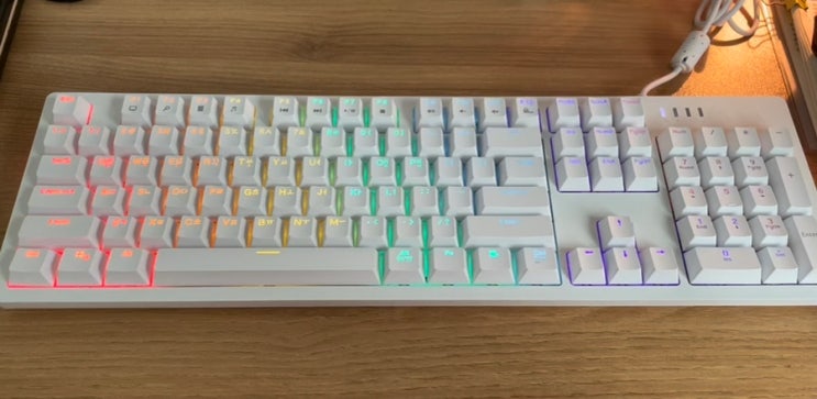 [앱코] ABKO HACKER K515 축교환 측면 RGB 라이팅 이중사출 기계식 키보드 (화이트/적축), (Feat. 단축키 & 축교환방법) : 네이버 블로그