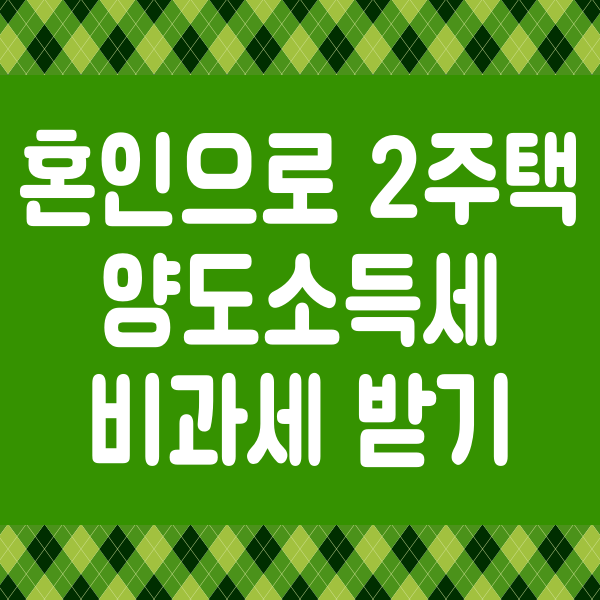 혼인으로 2주택이 된 경우 양도소득세 비과세 받기 결혼적 각각 주택 보유 시 결혼후 주택 처분 시양도소득세는 네이버 블로그