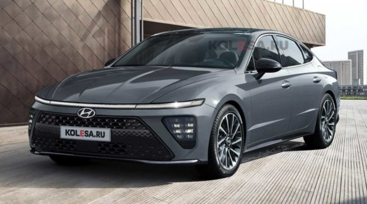 현대 2023 신형 쏘나타 페이스리프트 부분변경 DN8의 예상도 위장막 스파이샷 소식 : 네이버 블로그