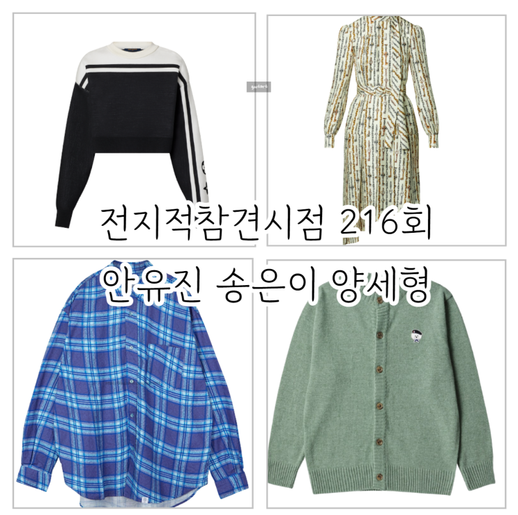 전참시 안유진 옷 스웨터 루이비통 원피스 송은이 가디건 강아지 와펜 양세형 체크 셔츠 패션 전지적참견시점 216회 네이버 블로그