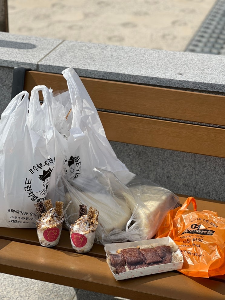 속초중앙시장 먹거리 포장 앉아서 먹기 막걸리빵 대기오징어순대수수부꾸미 아이스크림 네이버 블로그