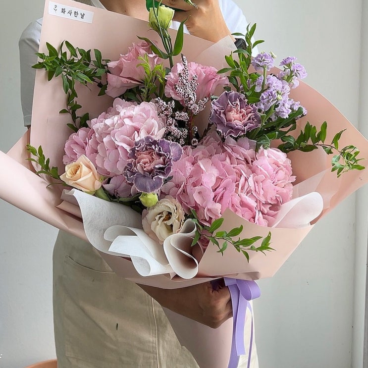 익산꽃집 수국한아름꽃다발 파스텔톤꽃다발 네이버 블로그