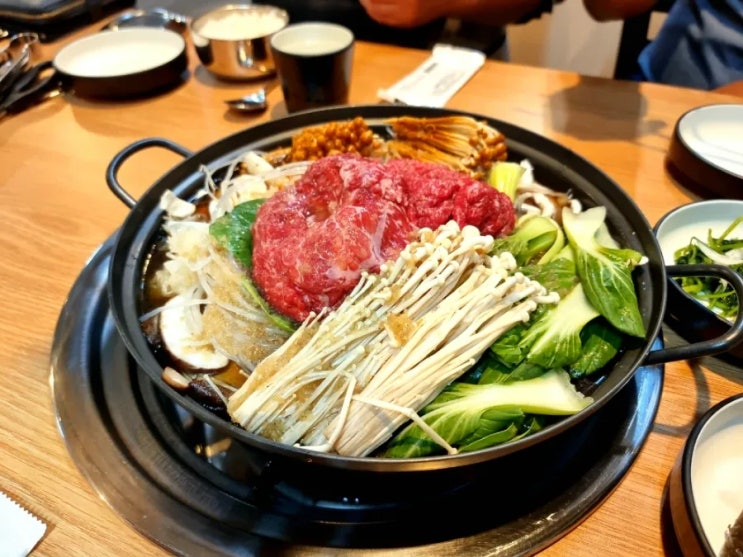 여수 고기 맛집 웅천식육식당 한우버섯불고기전골 댑악 점심 특선 네이버 블로그