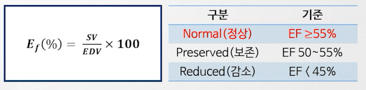 Echocardiography(심장초음파,심초음파),TEE(경식도초음파) 에서 EF( Ejection Fration) 의미 ...