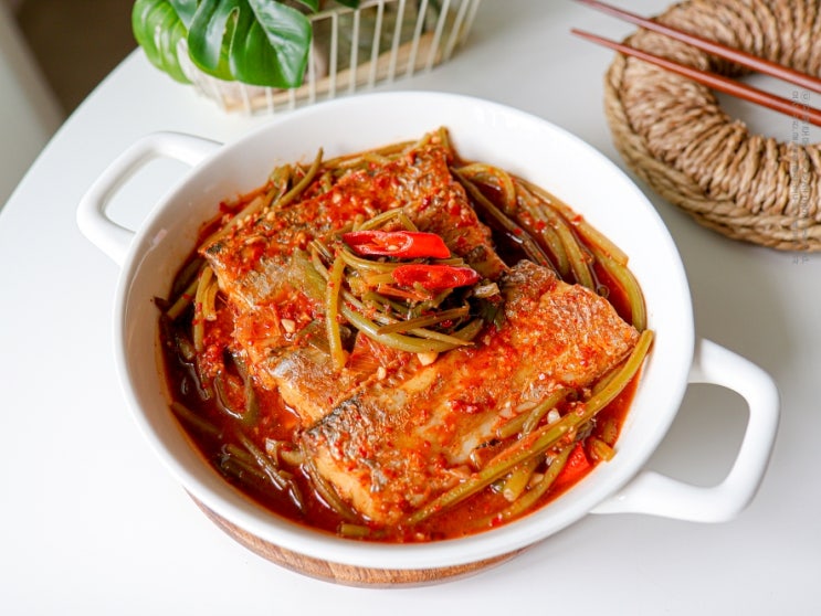 고구마순 갈치조림 레시피 백종원 생선조림 양념장 활용한 갈치요리 만드는법 네이버 블로그