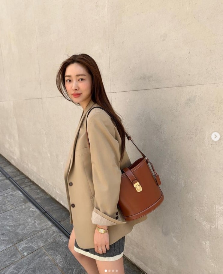 차정원 가을 자켓 패션 속 버킷백 가방은 조이그라이슨 네이버 블로그