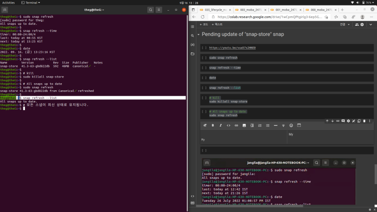 Pending update of "snap-store" snap / Firefox : 네이버 블로그