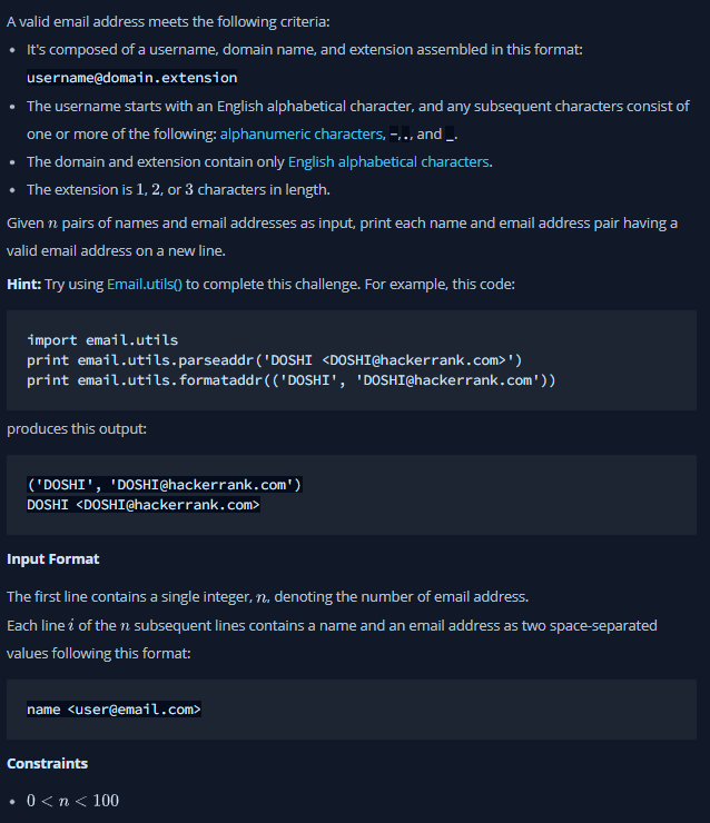 Python_Validating and Parsing Email Addresses_HackerRank : 네이버 블로그