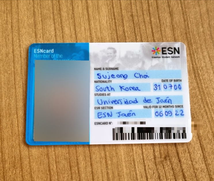 스페인 : 하엔대학교 교환학생 (15) ESN 카드 만들기, 혜택, 할인 방법 : 네이버 블로그