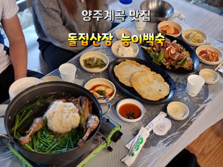 양주계곡 맛집 돌집산장 능이닭백숙 마장호수 출렁다리 네이버 블로그