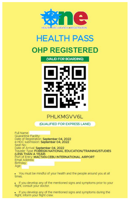 필리핀 원헬스패스 ONE Health Pass 등록 방법 - 필리핀 입국, 어학연수 입국, 자유여행 입국 시에 필수! : 네이버 블로그