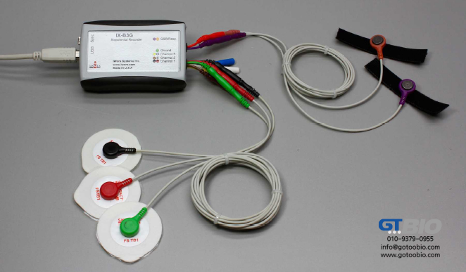 1Ch GSR + 3Ch BioPotential(ECG, EMG, EEG, EOG, EGG) 피부전도도 + 심전도, 근전도 ...