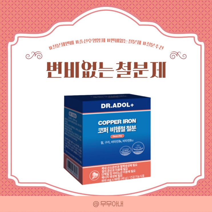 여성철분제 변비없는철분제로 추천 네이버 블로그