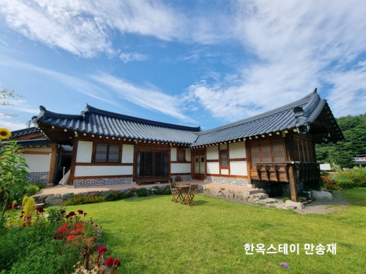 속초 양양 강릉 에어비앤비 하루한팀만 머무르며 부모님 아이들과 가족여행 하기 좋은 친환경 한옥 독채펜션 만송재