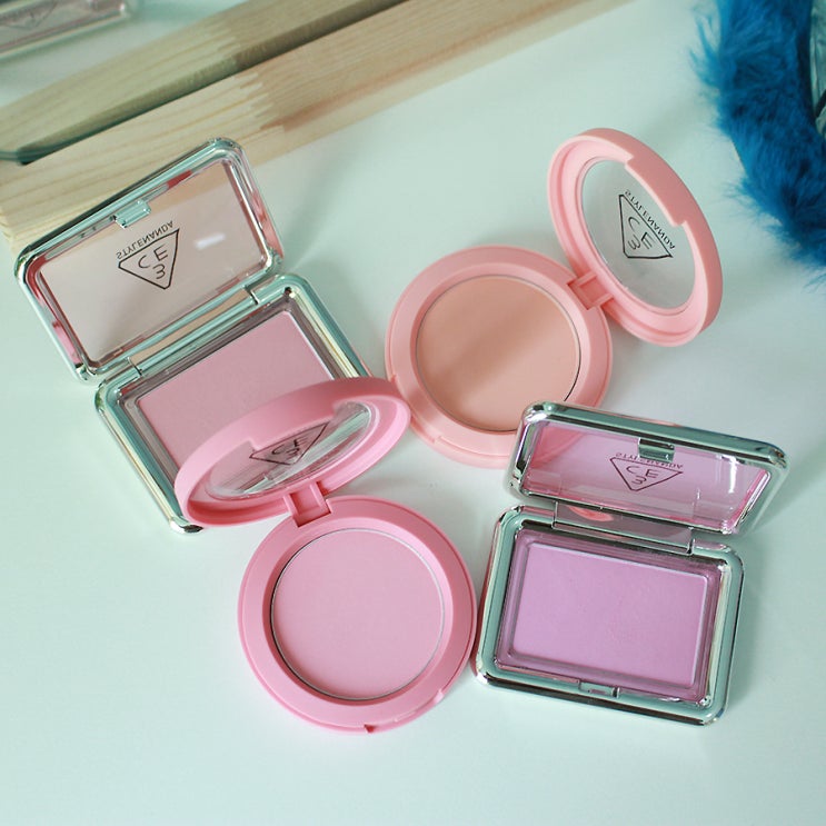 3CE 뉴테이크 블러셔 유스핑크! 쿨톤 블러셔 디렉터블, 슬라이드 슬로울리, 피치 스플래쉬 비교 발색 : 네이버 블로그