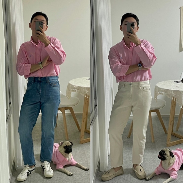 폴로 랄프로렌 남자 분홍 핑크 셔츠 코디 Ootd 네이버 블로그
