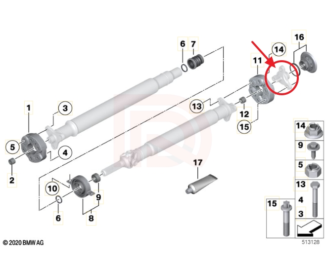 (신품)BMW F바디 520d 528i 프로펠라샤프트 26107614663 요크 : 네이버 블로그