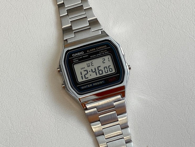카시오(CASIO) 시계 A158 리뷰 :: 기능설명 및 줄조절 방법/A158WA-1DF : 네이버 블로그