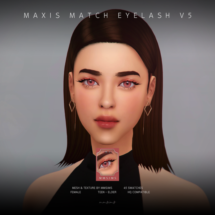 심즈4 CC 3D 속눈썹 // MMSIMS Eyelash Maxis Match v5 : 네이버 블로그