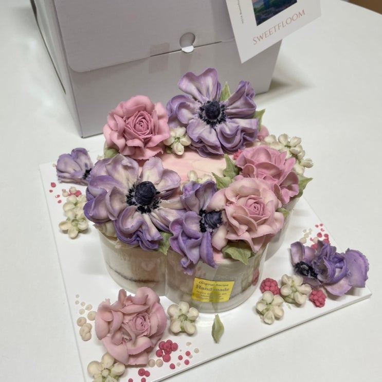 [장안동 떡케이크전문점] 스윗플롬 / 특별한 날 수제앙금플라워떡케이크 주문제작 후기 / 동대문구 떡케익전문점 추천 : 네이버 블로그