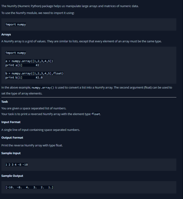 Python_Arrays_HackerRank : 네이버 블로그