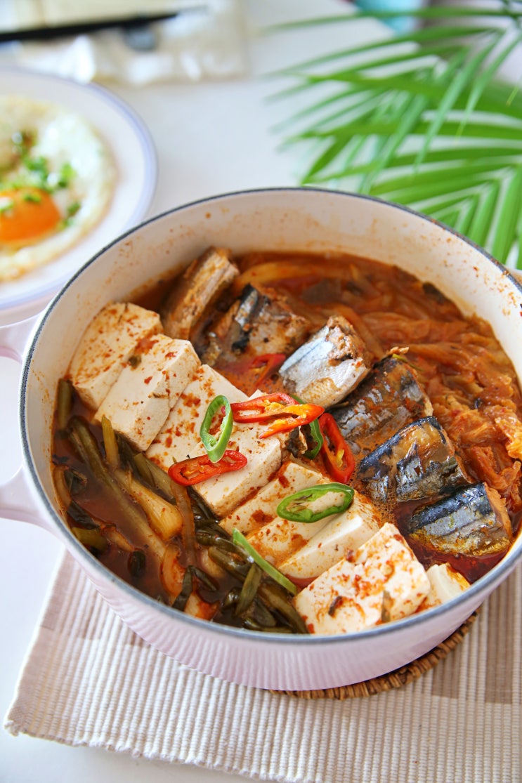 꽁치통조림김치찌개 파김치찌개 꽁치통조림 요리 꽁치김치찌개 네이버 블로그