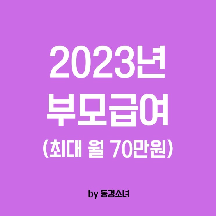 2023년 부모급여 소급적용 어린이집 바우처 2022년 영아수당 21년생은 네이버 블로그