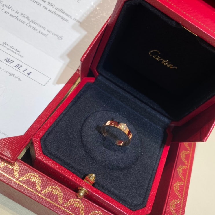 Wedding W7 웨딩밴드 까르띠에 솔리테어 까르띠에 러브링 원포인트 다이아 네이버 블로그