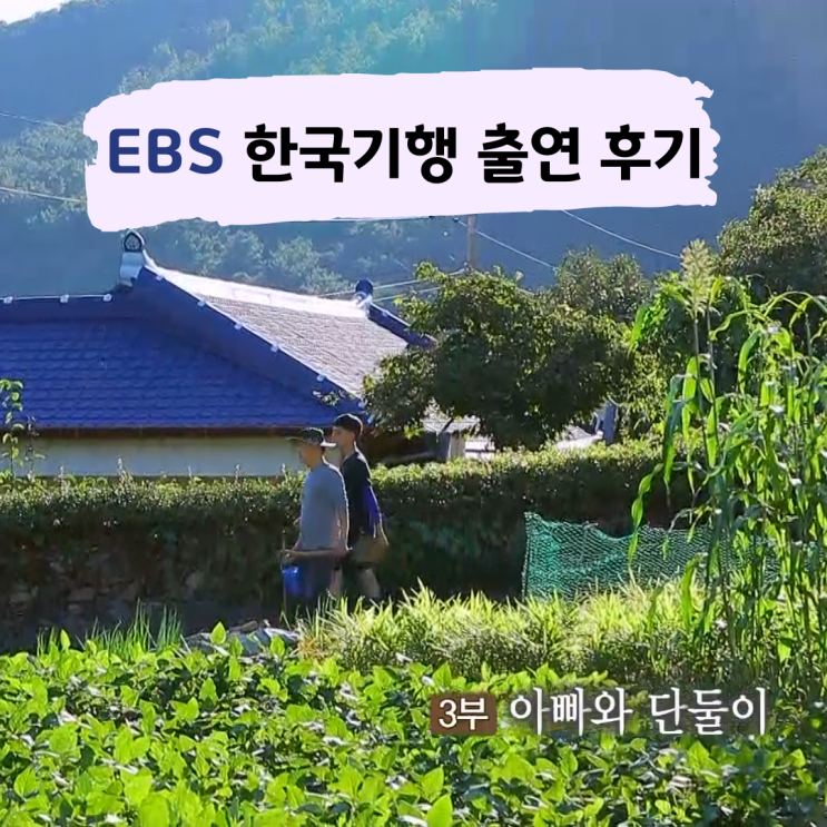 " 아빠와 단둘이 " EBS 한국기행 출연 후기 (feat. 비하인드 스토리) (엄실모/엄마표영어실천모임/황현민작가) : 네이버 블로그
