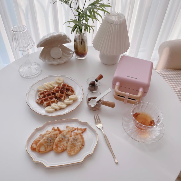 단미 와플메이커 붕어빵 And 크로플 만들기 ♩ 홈카페 디저트 완성 네이버 블로그