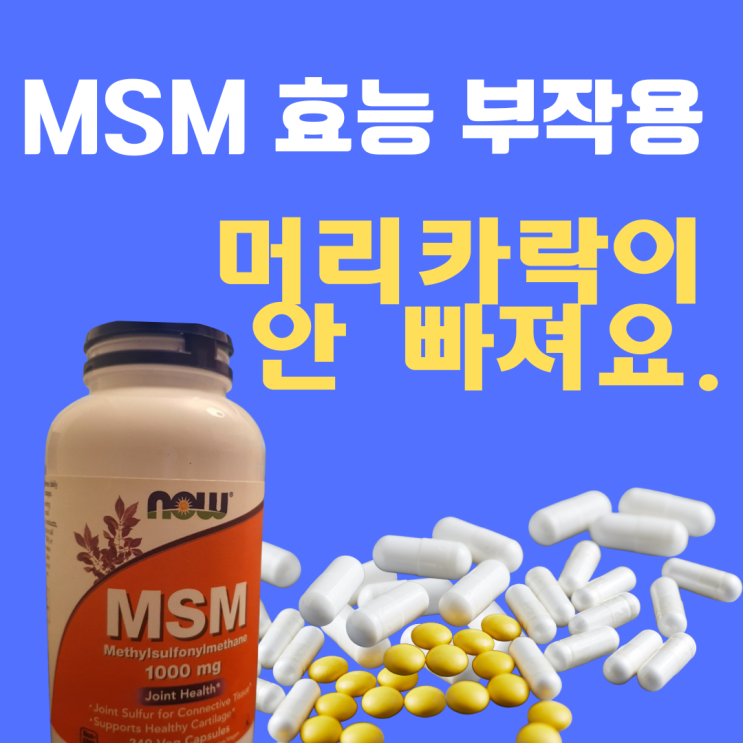 머리카락이 안 빠져요. MSM 효능, 부작용 : 네이버 블로그
