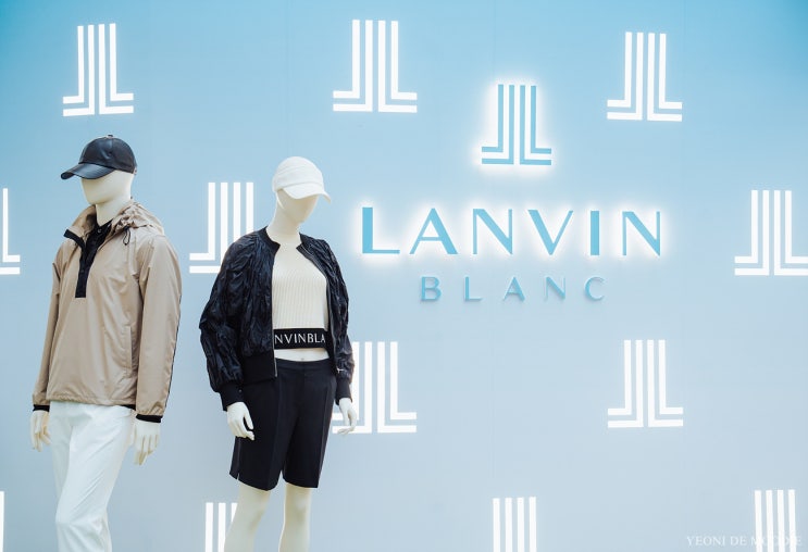 더현대서울 팝업 명품 프리미엄 골프웨어 브랜드 랑방블랑lanvin Blanc 더한섬닷컴 여성 골프니트 살펴보기 네이버 블로그