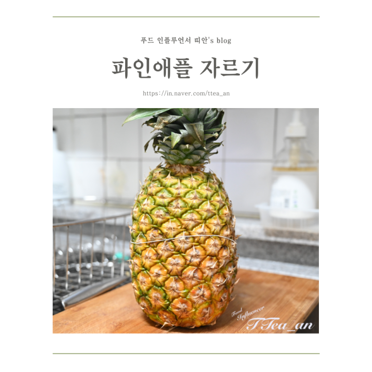 파인애플 자르기 쉽게 껍질 자르는법 네이버 블로그