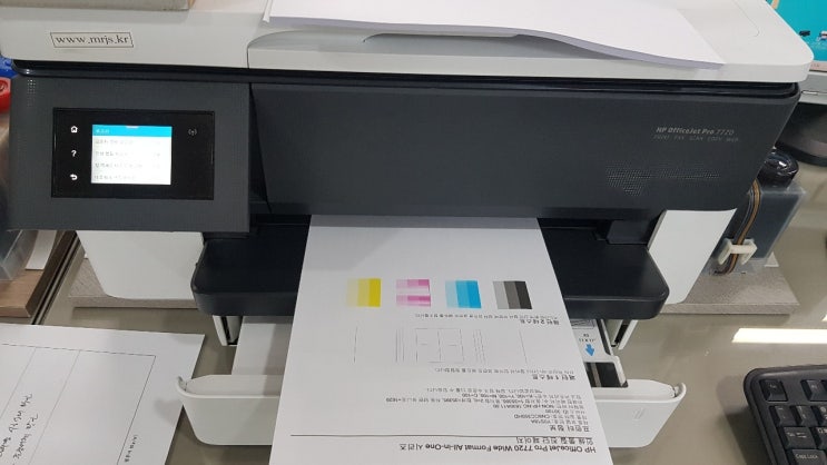 HP 7720 색상 인쇄 불량 수리 후기, 헤드 교체 : 네이버 블로그