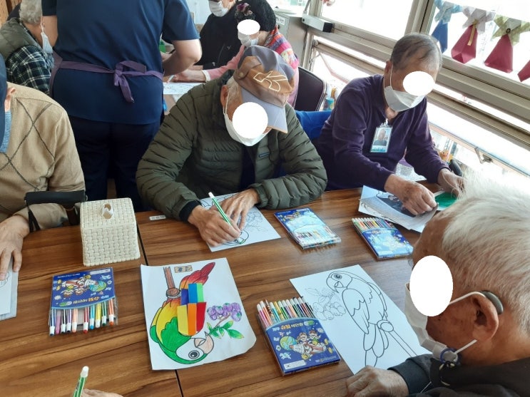용인주간보호센터 아들과딸 시니어 재활 미술 동백주간보호센터 아들과딸 네이버 블로그