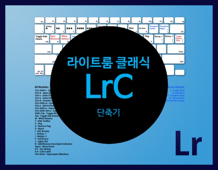 LrC 라이트룸 클래식 단축키 모음 : 사용 방법 : 네이버 블로그