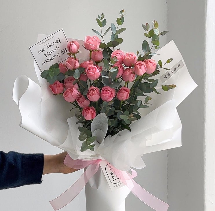 익산꽃집 화사한날 친구에게 새해선물로 자나장미꽃다발 드라이플라워 가능한 꽃다발 네이버 블로그