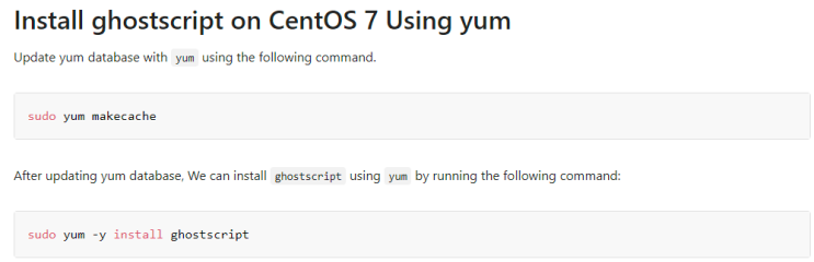 How To Install ghostscript on CentOS 7 : 네이버 블로그
