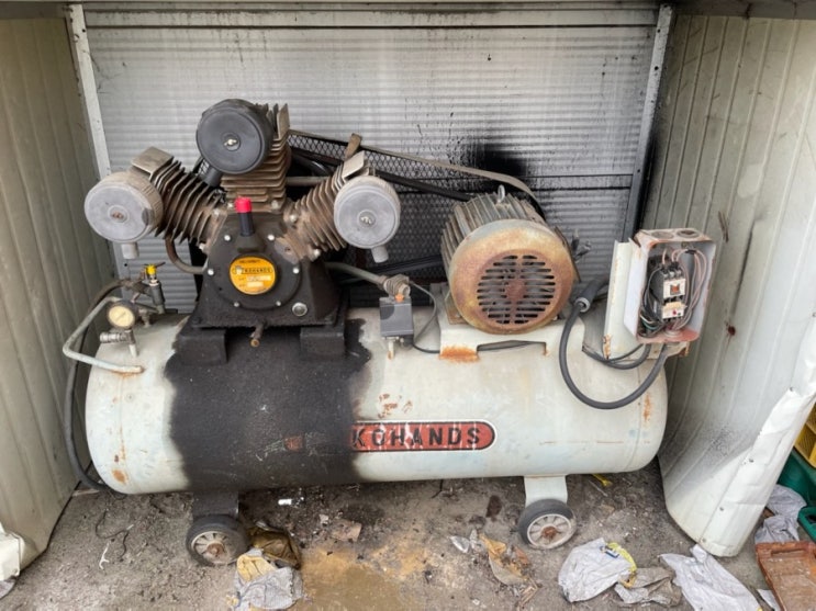 논산콤프레샤 / 코핸즈 10마력 (KC-903N)에어콤프레샤 압축기 수리 : 네이버 블로그